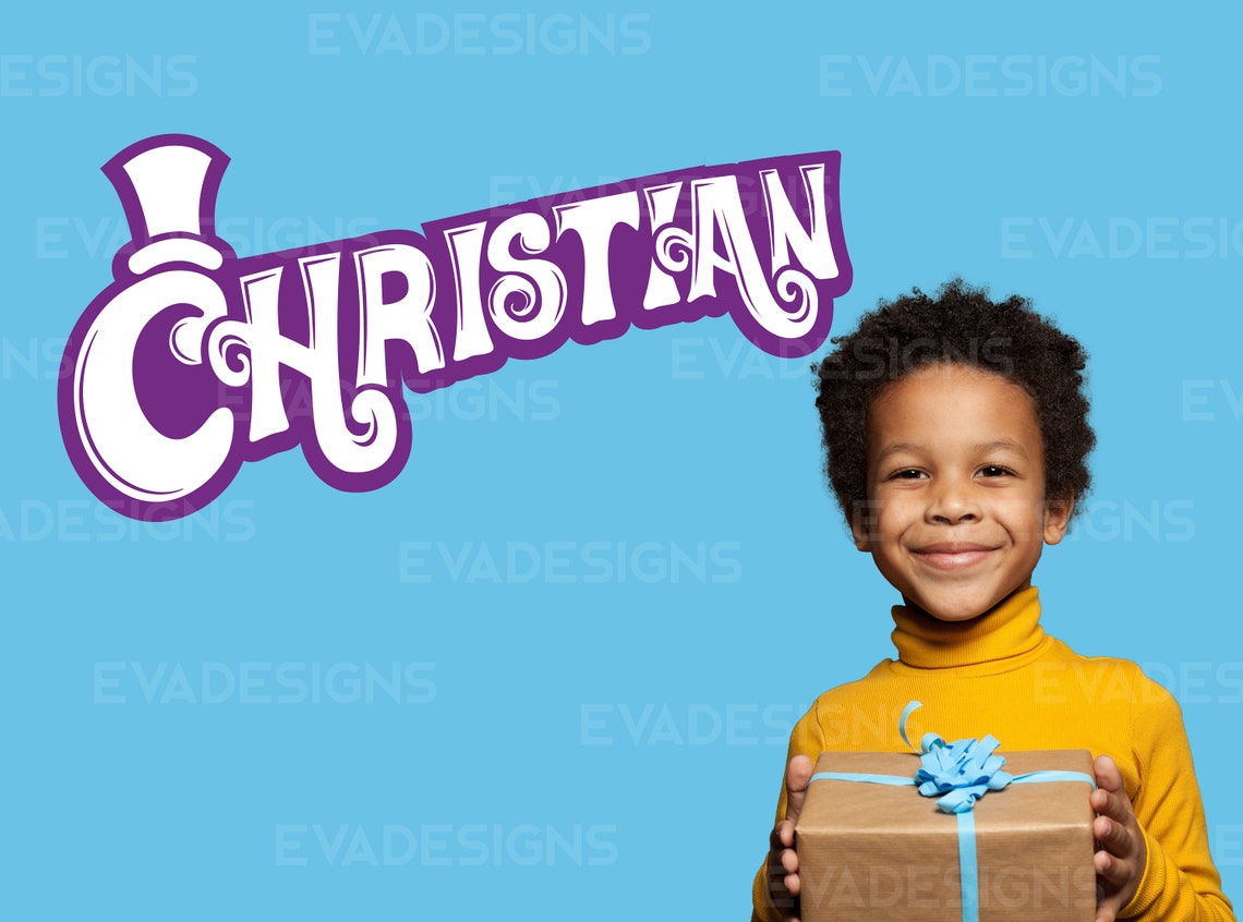 New Wonka Sign With Custom Name and Color high Resolution, Willy Wonka ...