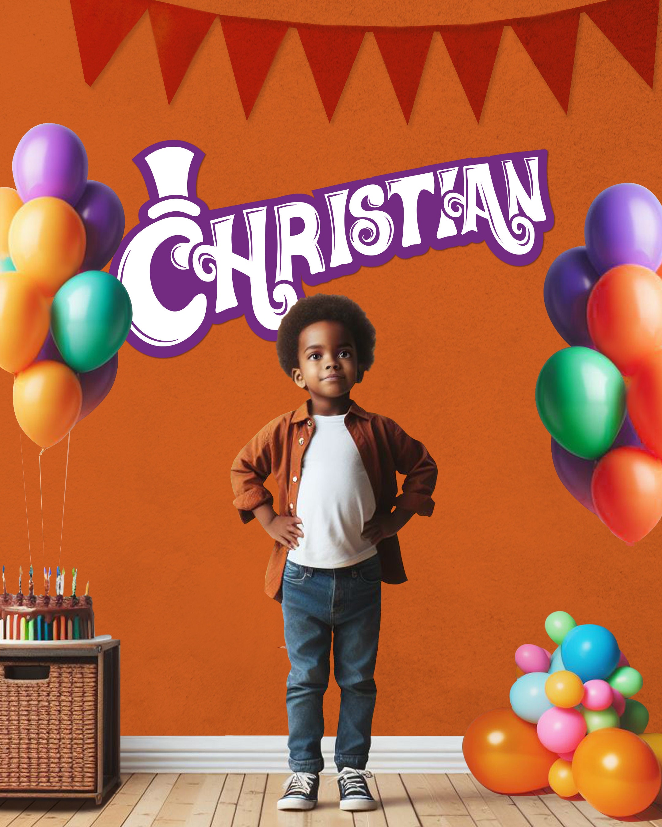 Wonka Sign With Custom Name + Wonka Sign Cupcake Topper Bundle! Custom ...