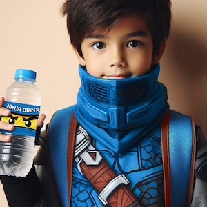 Custom Ninja Water Bottle Labels:, Custom Ninja NJO, Birthday Party ...