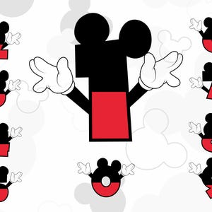 Instant Download Numbers, Minnie Mouse, Mickey Mouse, Numbers Clipart ...