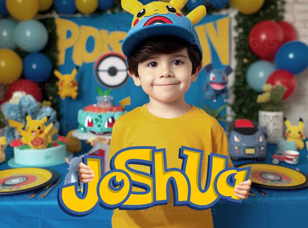 Pokemon Inspired LOGO Sign With Custom Name (high Resolution), Birthday ...