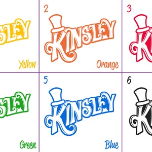 New Wonka Sign With Custom Name and Color high Resolution, Willy Wonka ...