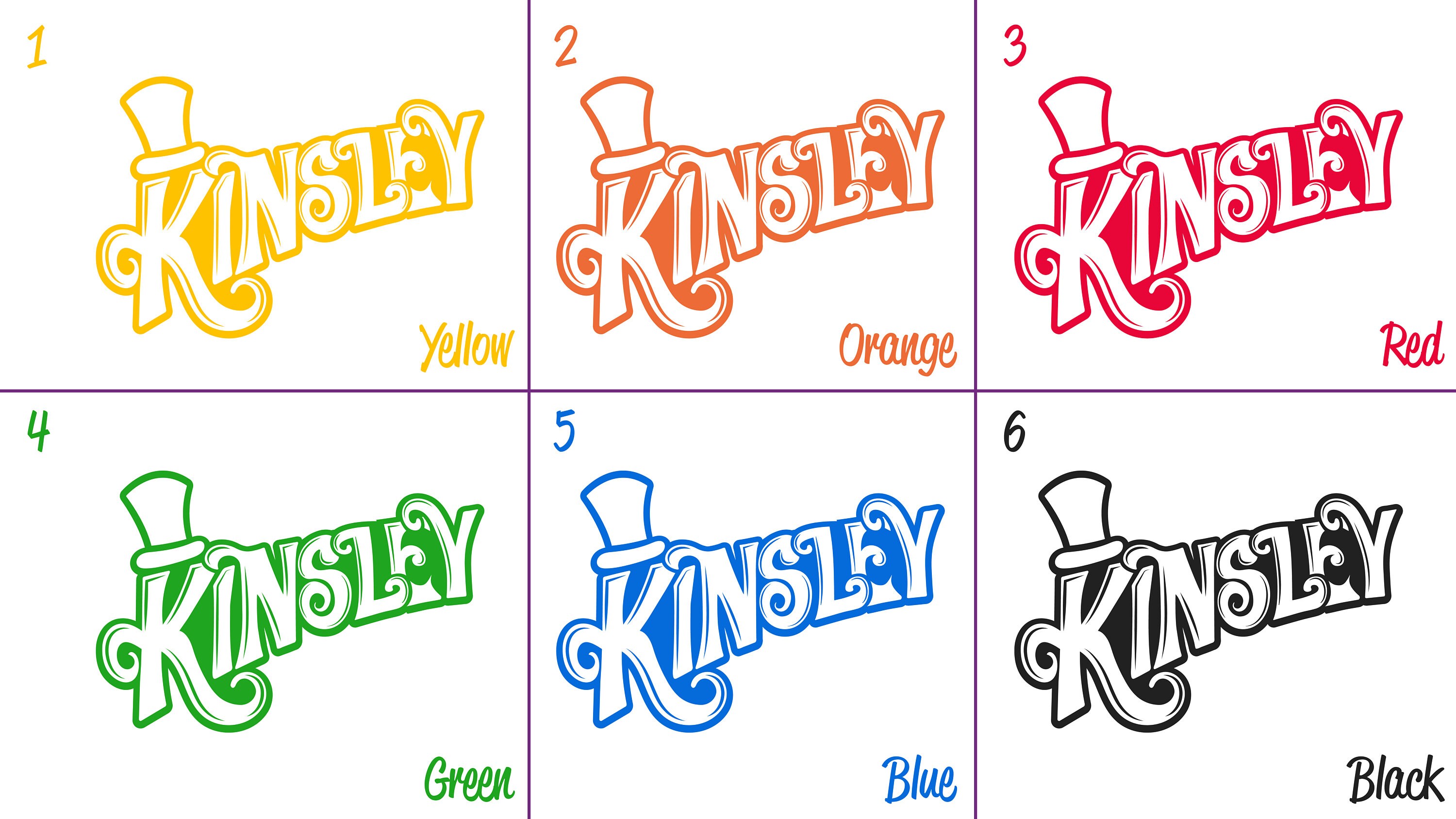 New Wonka Sign With Custom Name and Color high Resolution, Willy Wonka ...