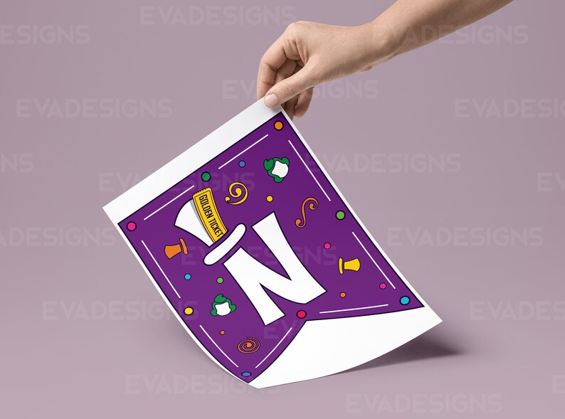 Custom Wonka Birthday Banner / Flag Letters (high Resolution), Custom ...