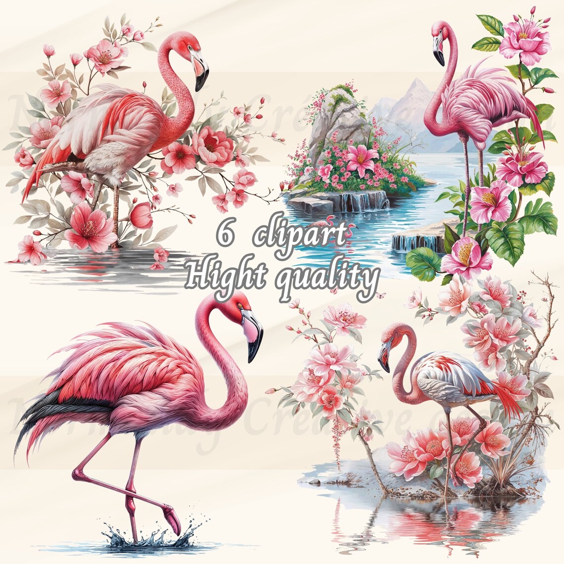 Flamingo Clipart, Cute Flamingo Clipart, Watercolor Flamingo Png and ...