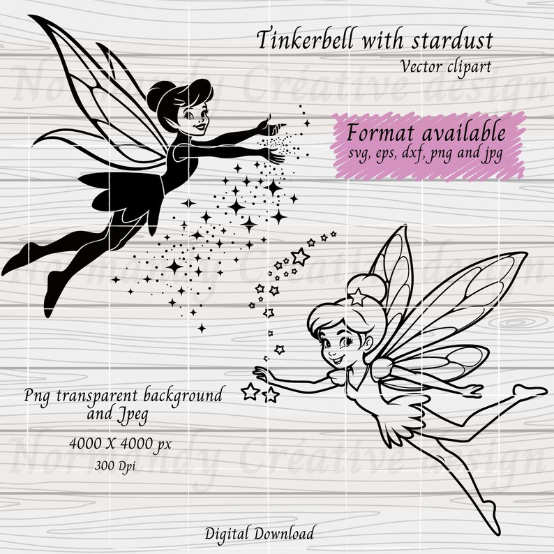 Tinkerbell SVG, Fairy Svg Bundle, Fairies Svg Eps Dxf Png and Jpg ...