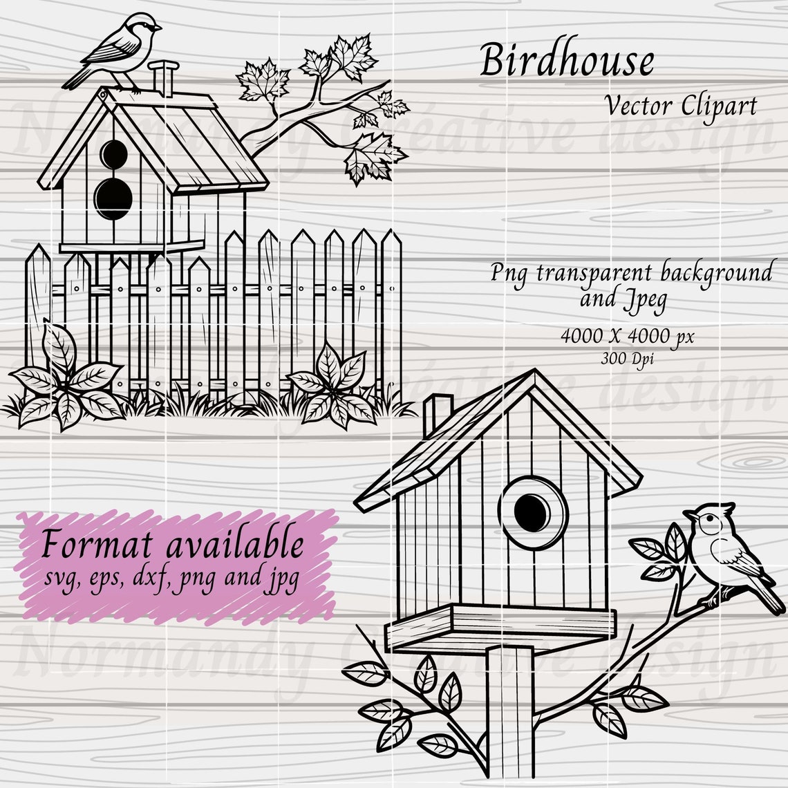 Bird House Outline SVG, 5 Birdhouse Svg Eps Dxf Png and Jpeg, Bird Nest ...