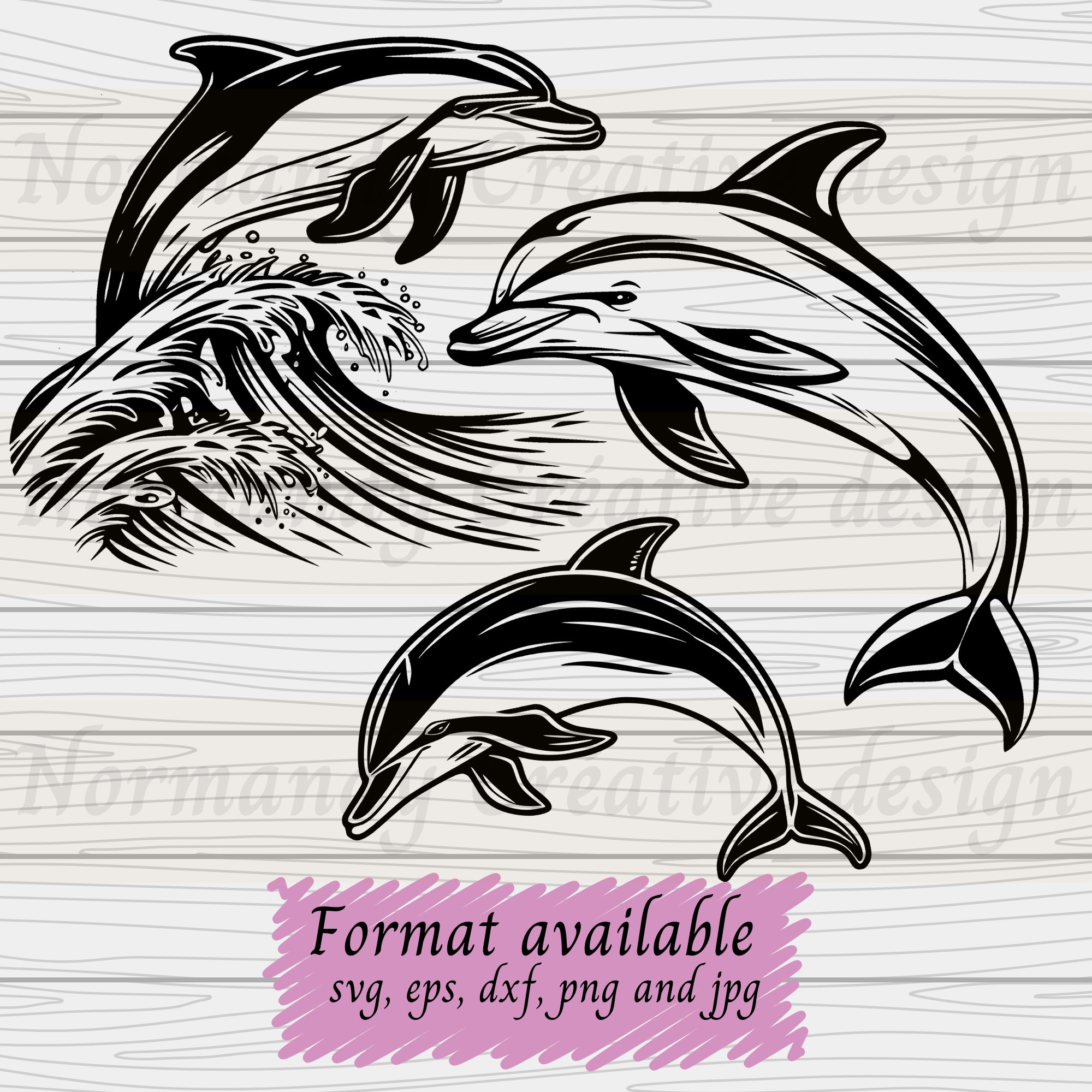 Dolphin SVG, Dolphin Cut File for Laser, Dolphin Svg Eps Dxf Png and ...