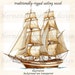 Old Sailing Ship Illustration, 5 High Quality Jpgs, Traditionally ...