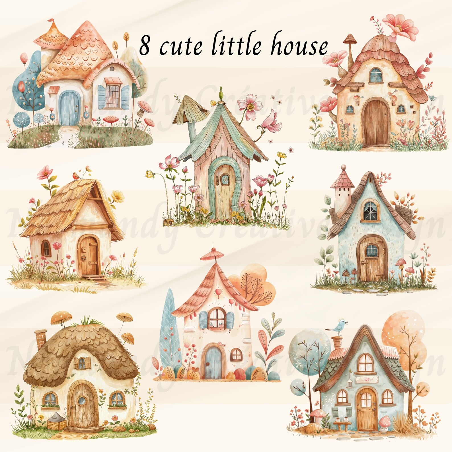 Cute House Clipart, Cute Fairy House Png Transparent Background and Jpg ...