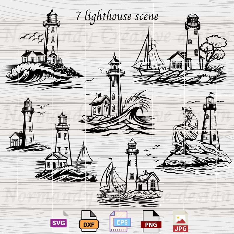 Lighthouse Svg - Etsy