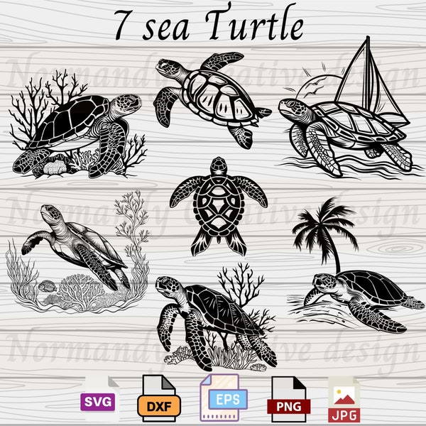 Sea Turtle Dxf - Etsy