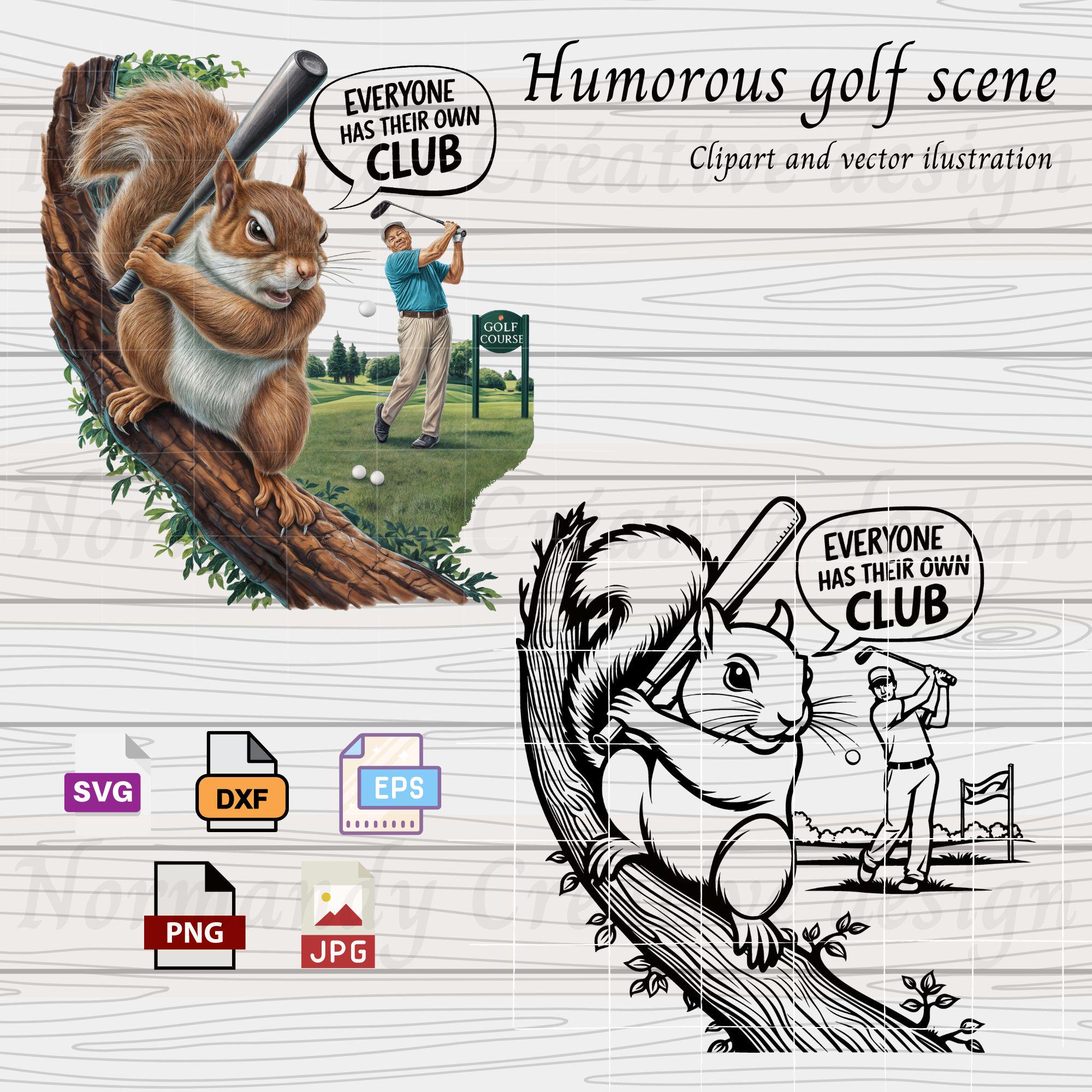 Golf Svg, Funny Golf Svg Eps Dxf Png and Jpg and Color Golf Scene Png ...