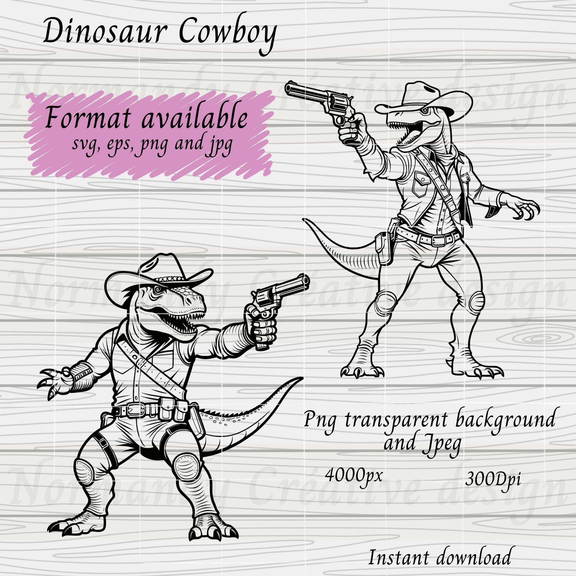 Dinosaur Cowboy, 5 Funny Western Dinosaur Svg Eps Png and Jpeg ...