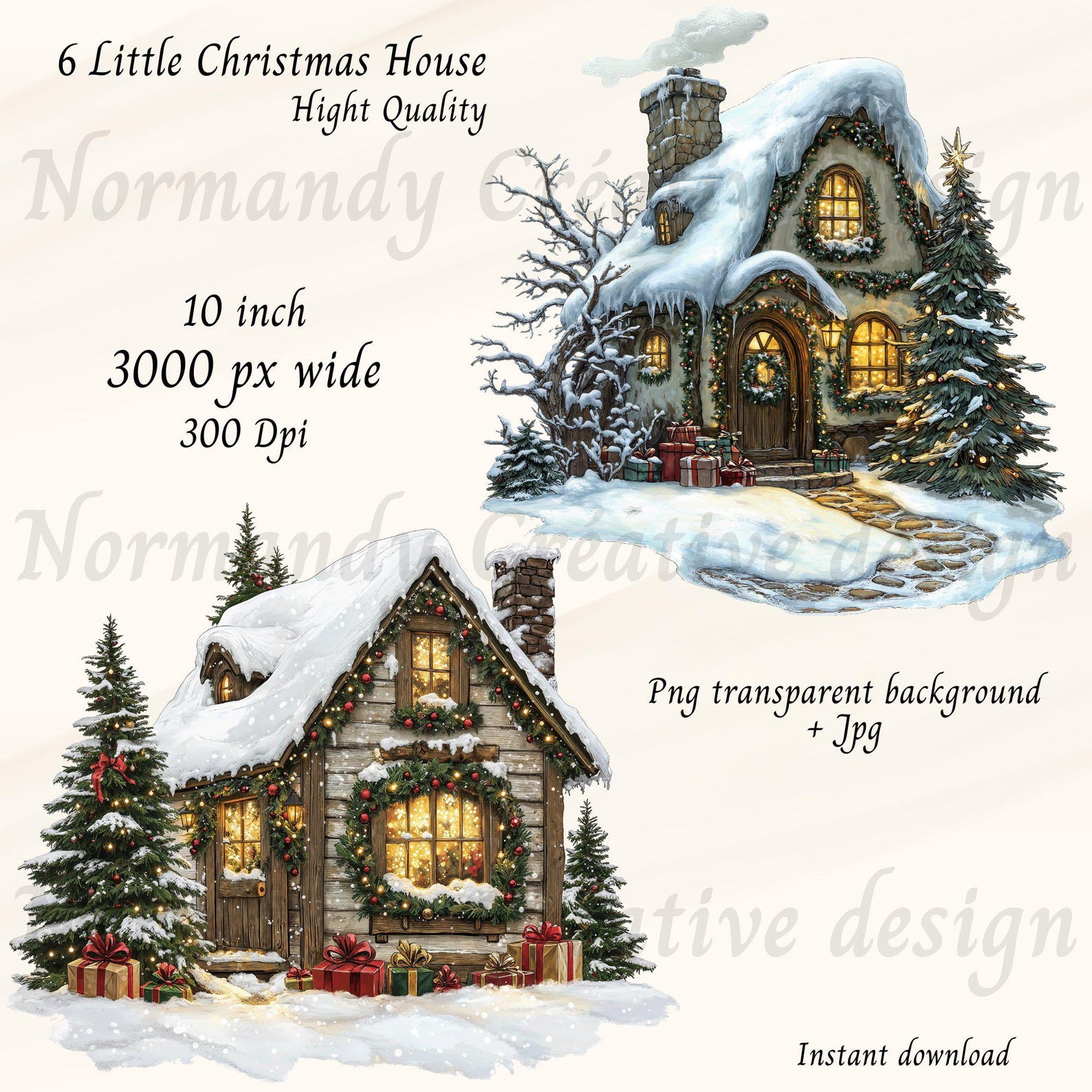 Winter Houses Clipart, Christmas House Clipart Png Transparent ...