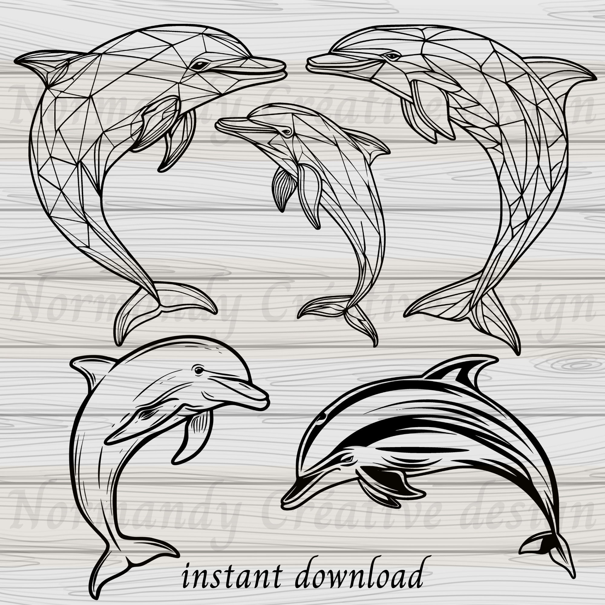 Dolphin SVG, Dolphin Cut File for Laser, Dolphin Svg Eps Dxf Png and ...