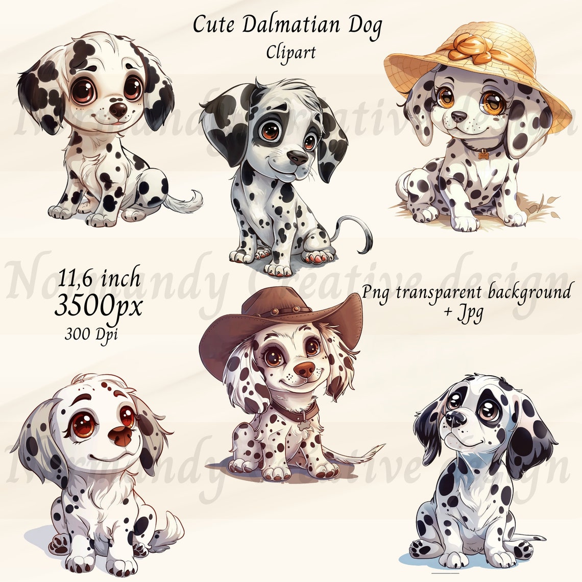 Dalmatian Clipart, Dog Clipart Png Transparent Background and Jpg, Baby ...