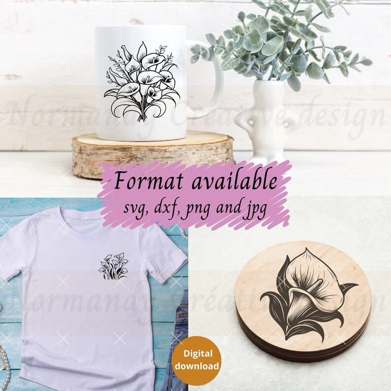Calla Lily Svg, Calla Lily Flower, Easter Calla Lily Svg Dxf Png and ...