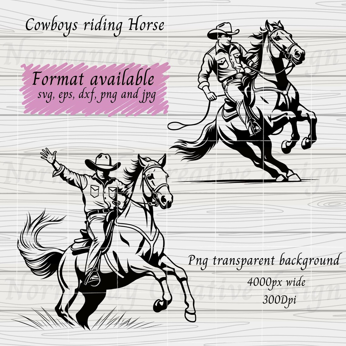 Cowboy Riding Horse Svg, 6 Western Cowboy Svg Eps Dxf Png and Jpeg ...
