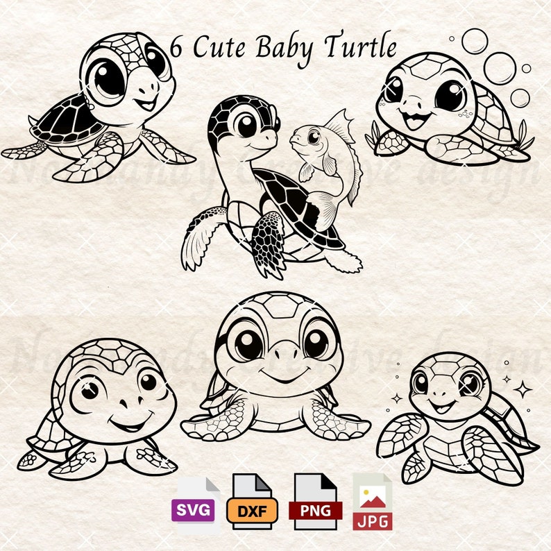 Cute Baby Turtle Svg, Turtle Svg, Cute Animal Svg, Turtle Clipart Svg ...