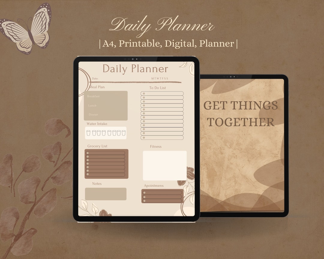 Aesthetic Daily Planner | Minimalist, Printable, Weekly & Monthly ...