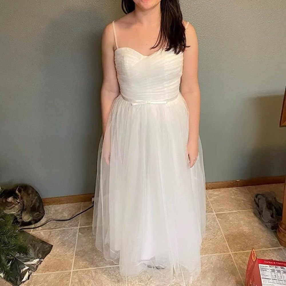 Women's Tulle Spaghetti Strep Tea Length Dress - Etsy