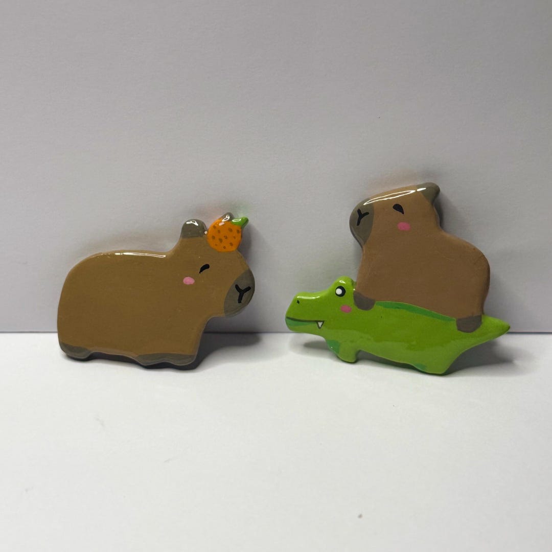 Clay Capybara Magnets - Etsy