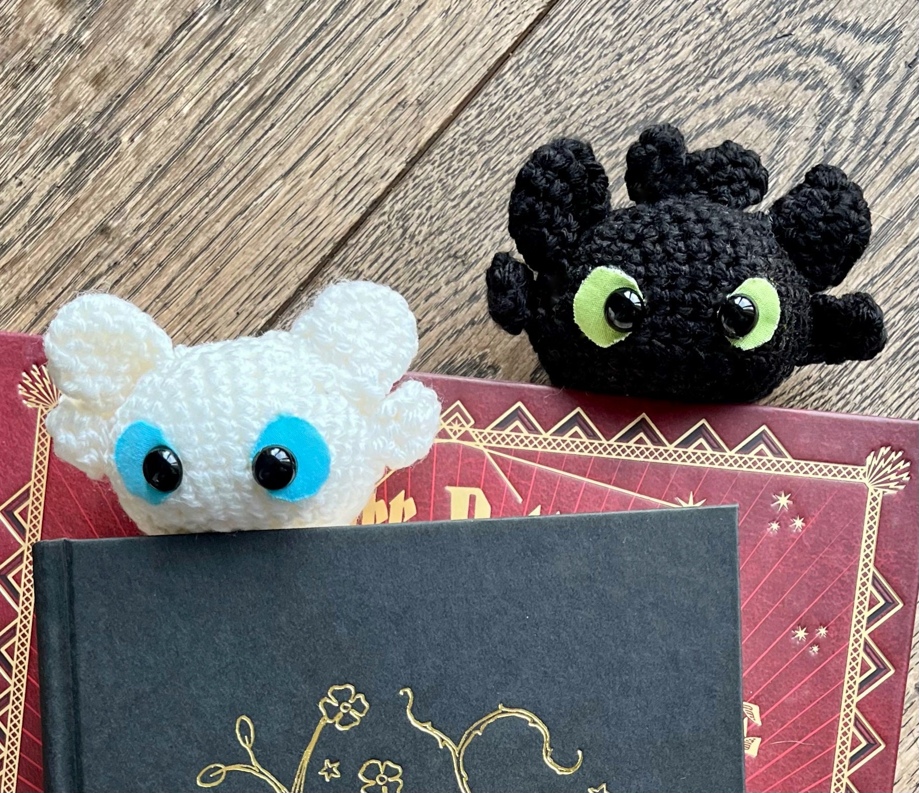 Toothless-bookmark and Light-fury-bookmark Crochet Pattern PDF (english ...