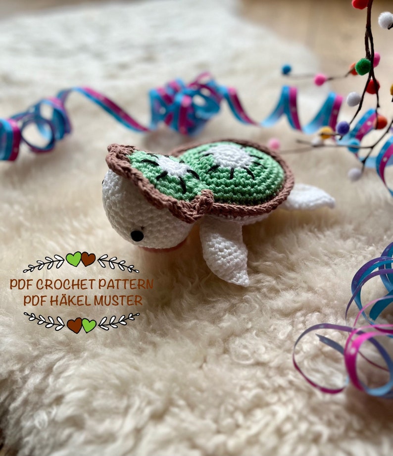 Kiwi Turtle Crochet Pattern (english&german) - Etsy