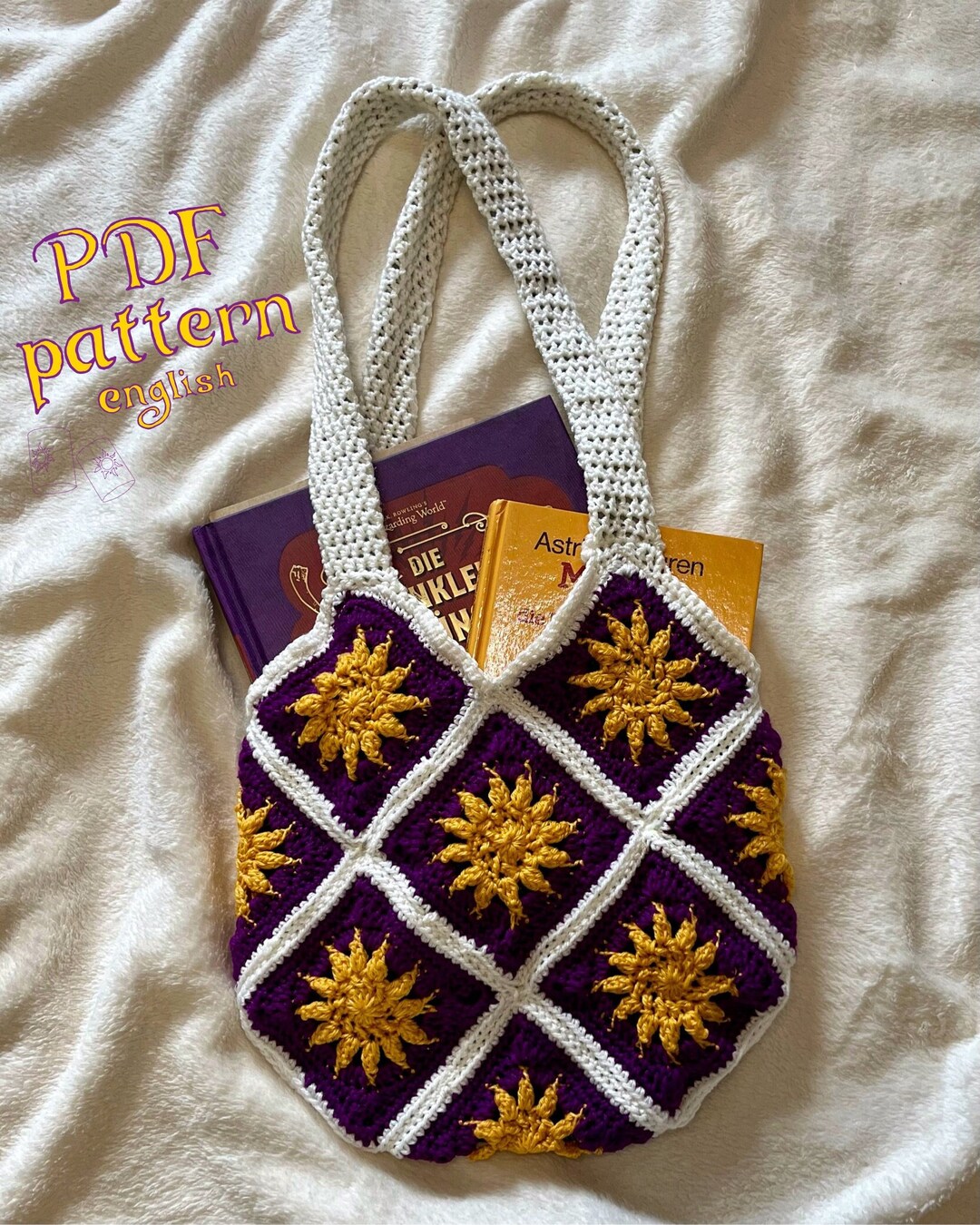 Tangled Tote-bag Crochet Pattern english - Etsy