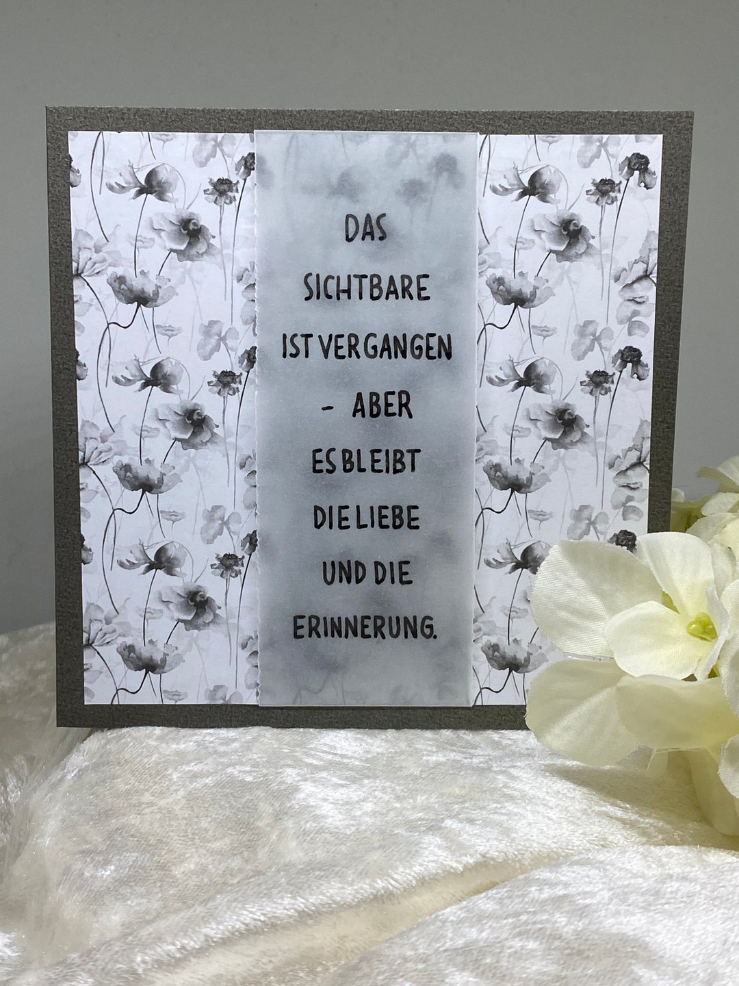 Trauerkarte handgeschrieben, Kondolenz, Beileidskarte, Trauerspruch ...