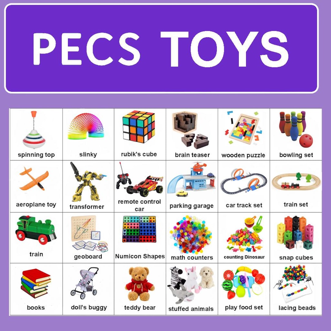 96 TOYS PECS Communication Cards | Printable Visual Schedule | Speech ...