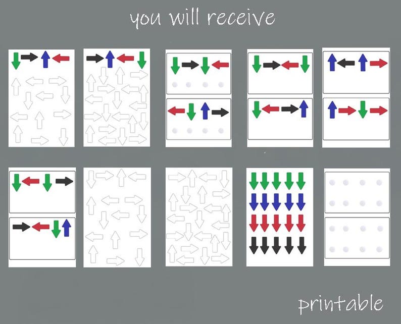 Direction Arrow Task Cards – Digital Printable for Kids | Fine Motor ...