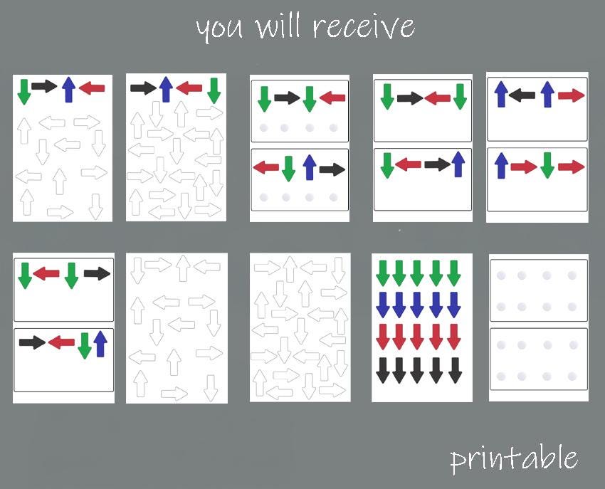 Direction Arrow Task Cards – Digital Printable for Kids | Fine Motor ...