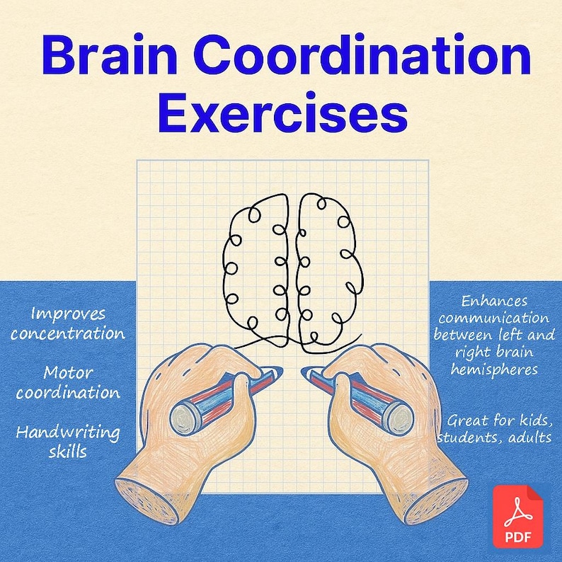 Neuro Gym Worksheets|dual Hand Coordination Worksheets: Brain Training ...