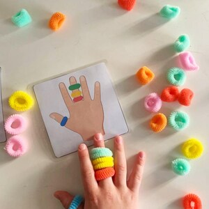 Hair Tie Activities | Fine Motor Skills | Home Learning Worksheet ...