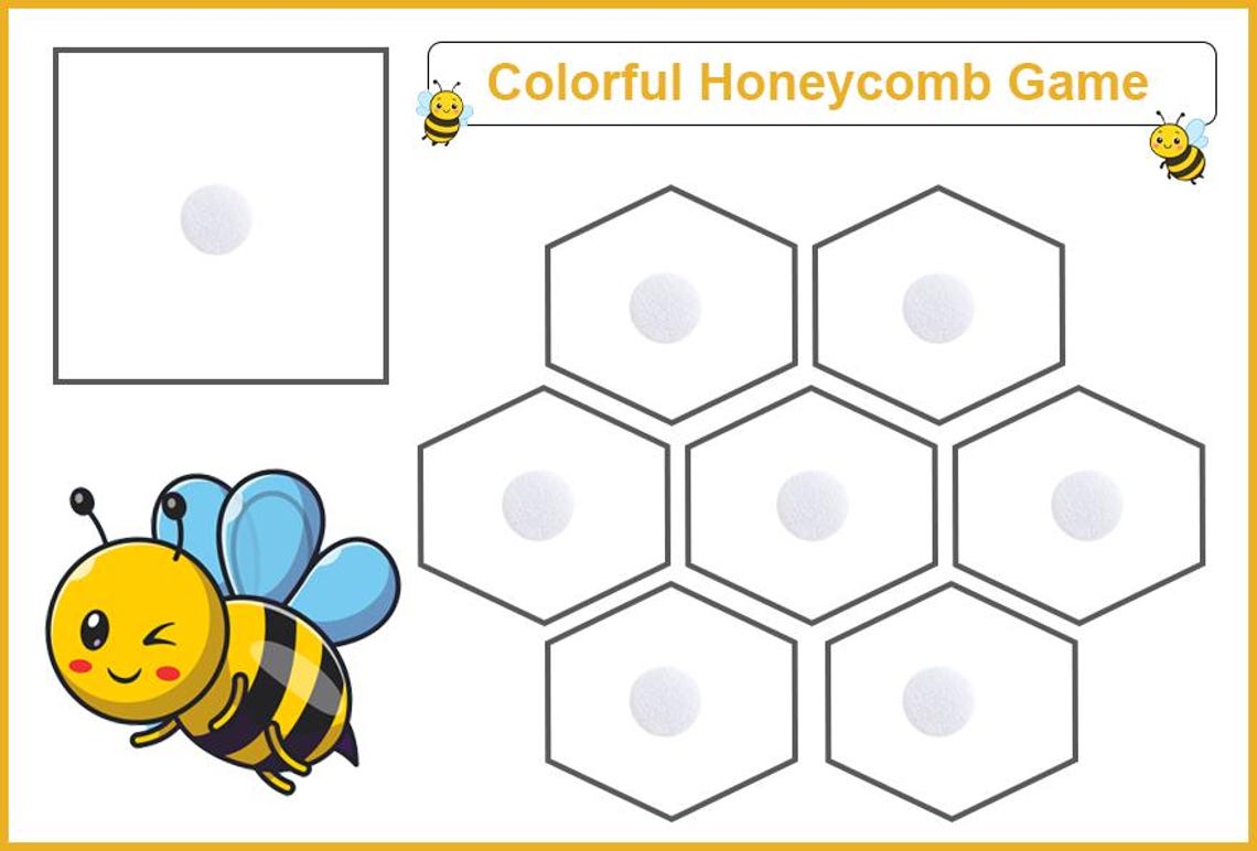 Colorful Honeycomb Game for Kids | Printable Color Matching Activity ...