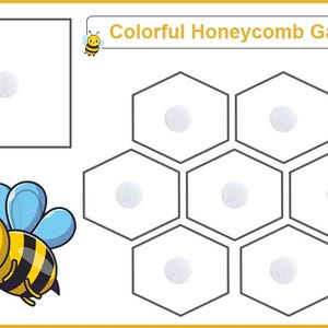 Colorful Honeycomb Game for Kids | Printable Color Matching Activity ...