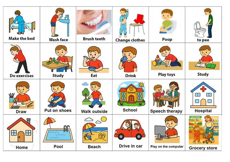 PECS Communication Cards for Kids | Printable Visual Schedule | First ...