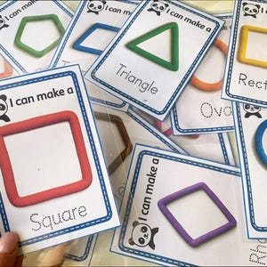 Shapes Play Dough Mats Visual Cards Montessori Toddler Activities ...