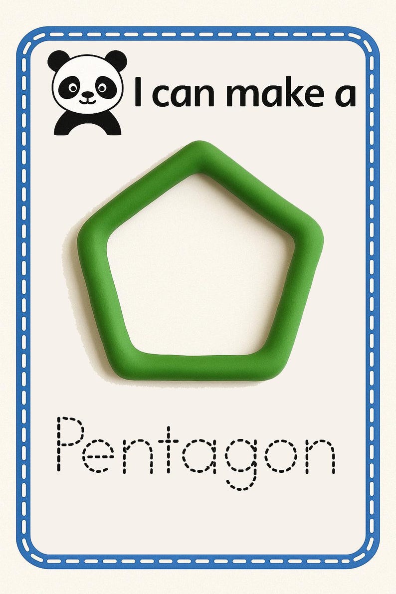 Shape Playdough Mats: Montessori Learning Cards (PDF) - Etsy