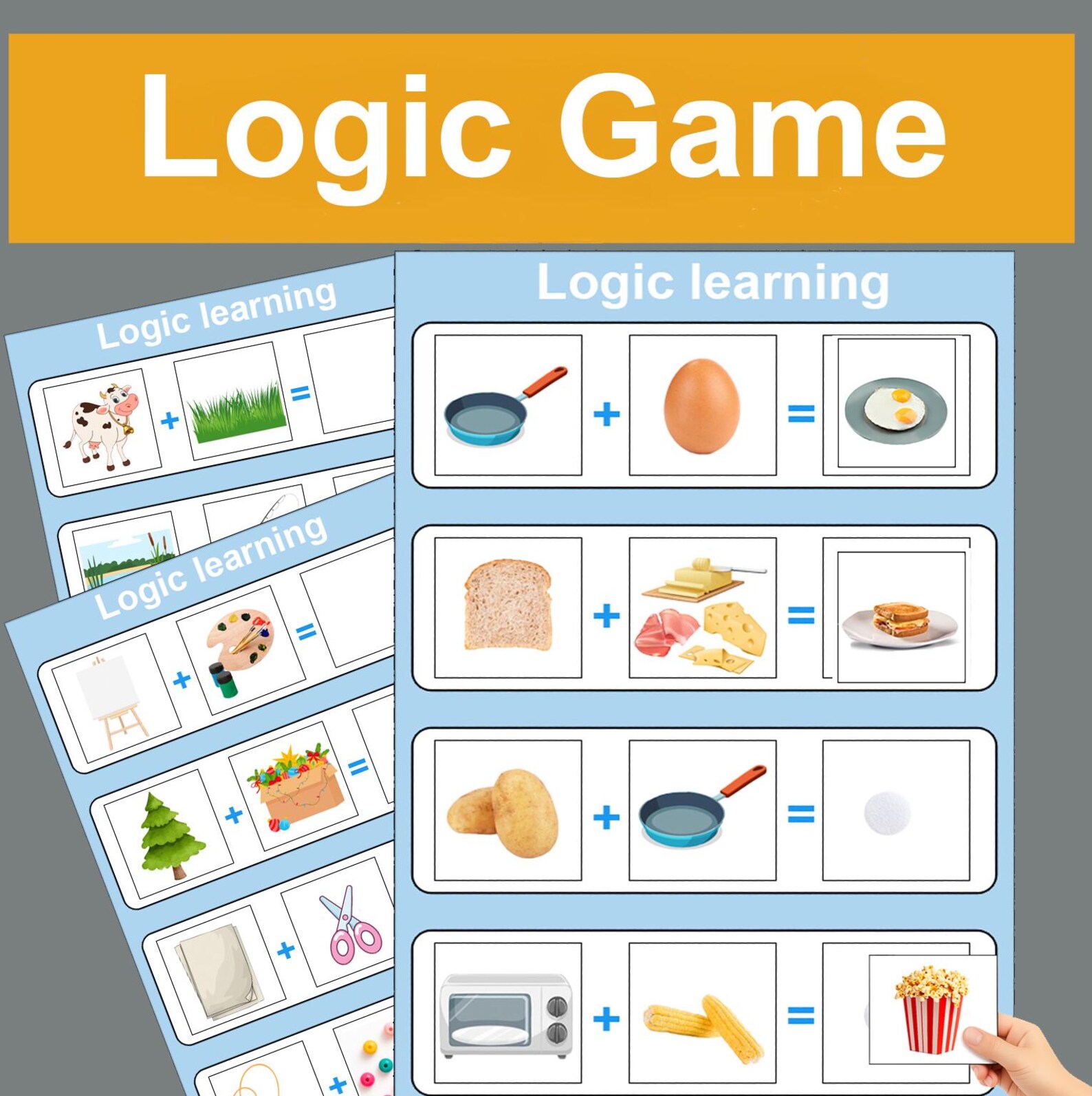 PDF Printable Logic Game for Kids | Cause and Effect Matching Cards ...