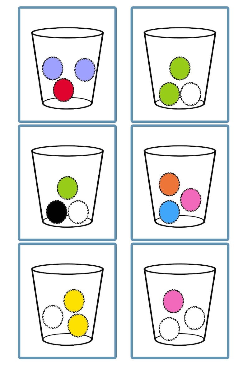 Pom-pom Color Matching Game: Fine Motor Skills Activity (PDF Download ...