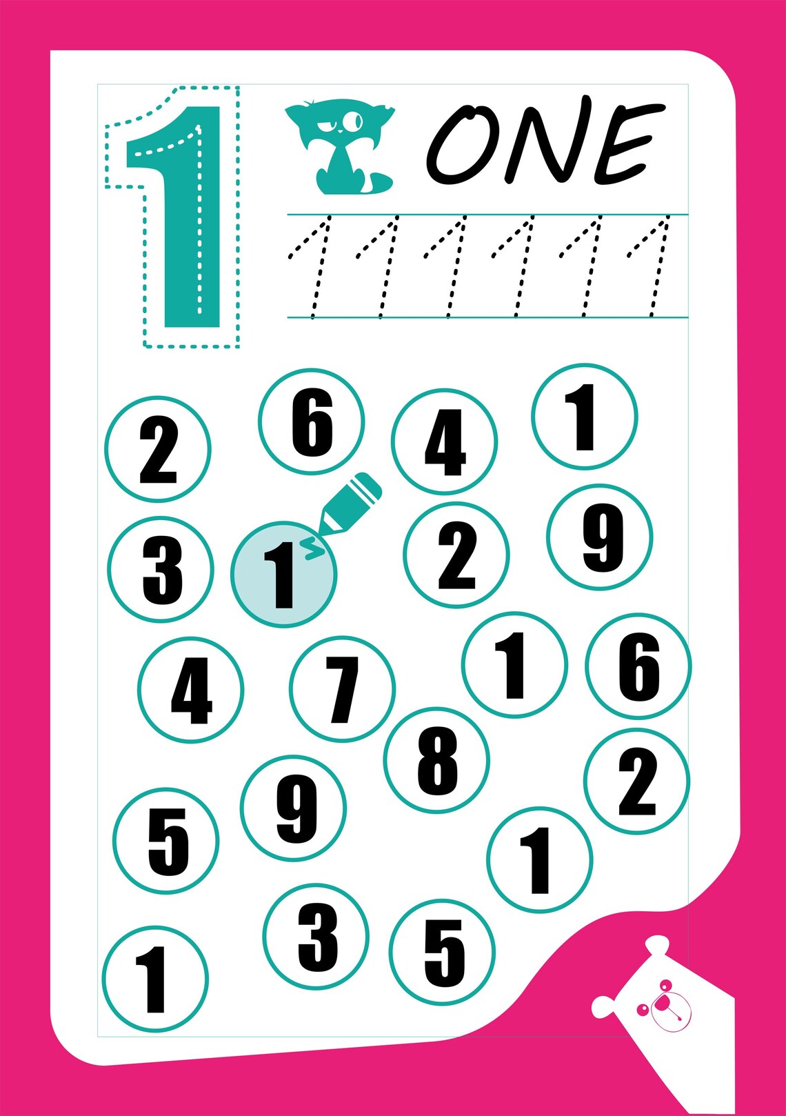 Numbers 1-9 Printable | Preschool Number Tracing & Counting | Digital ...