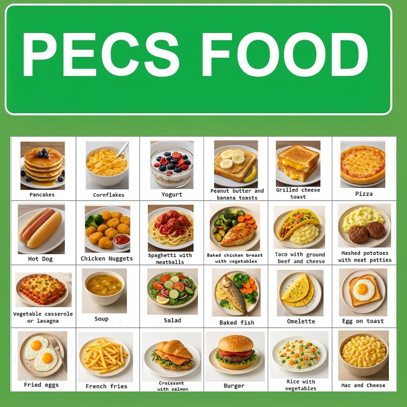 PECS Food Cards: Visual Meal Planner for Autism (instant Download) - Etsy