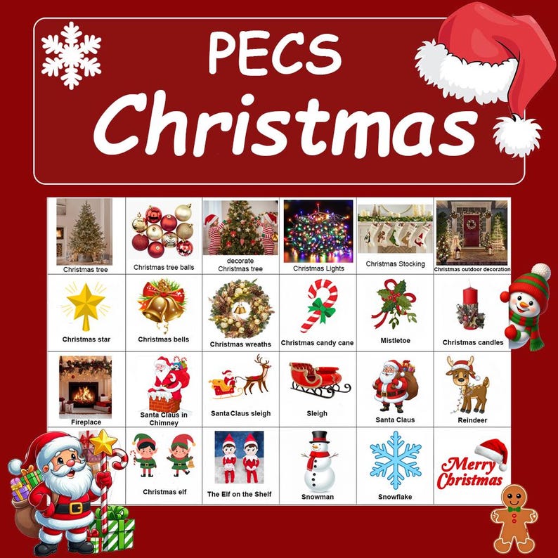 Christmas PECS Communication Cards | Speech Therapy, Autism Support ...