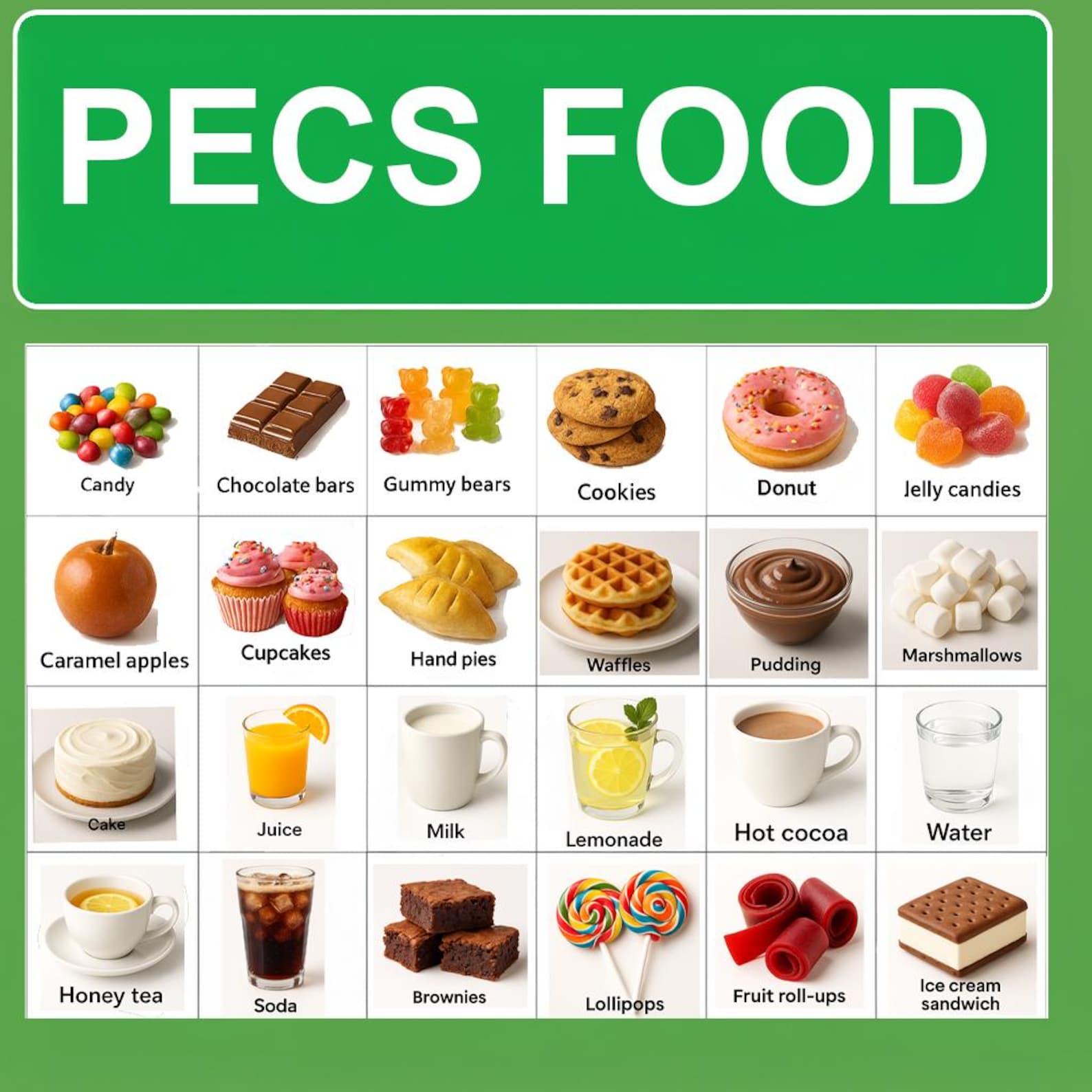 PECS Food Cards | Printable Food Flashcards | Kids Meal Visual Schedule ...