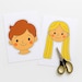 Kids Cutting Practice – Fine Motor Skills, Hairstyles (digital Download ...