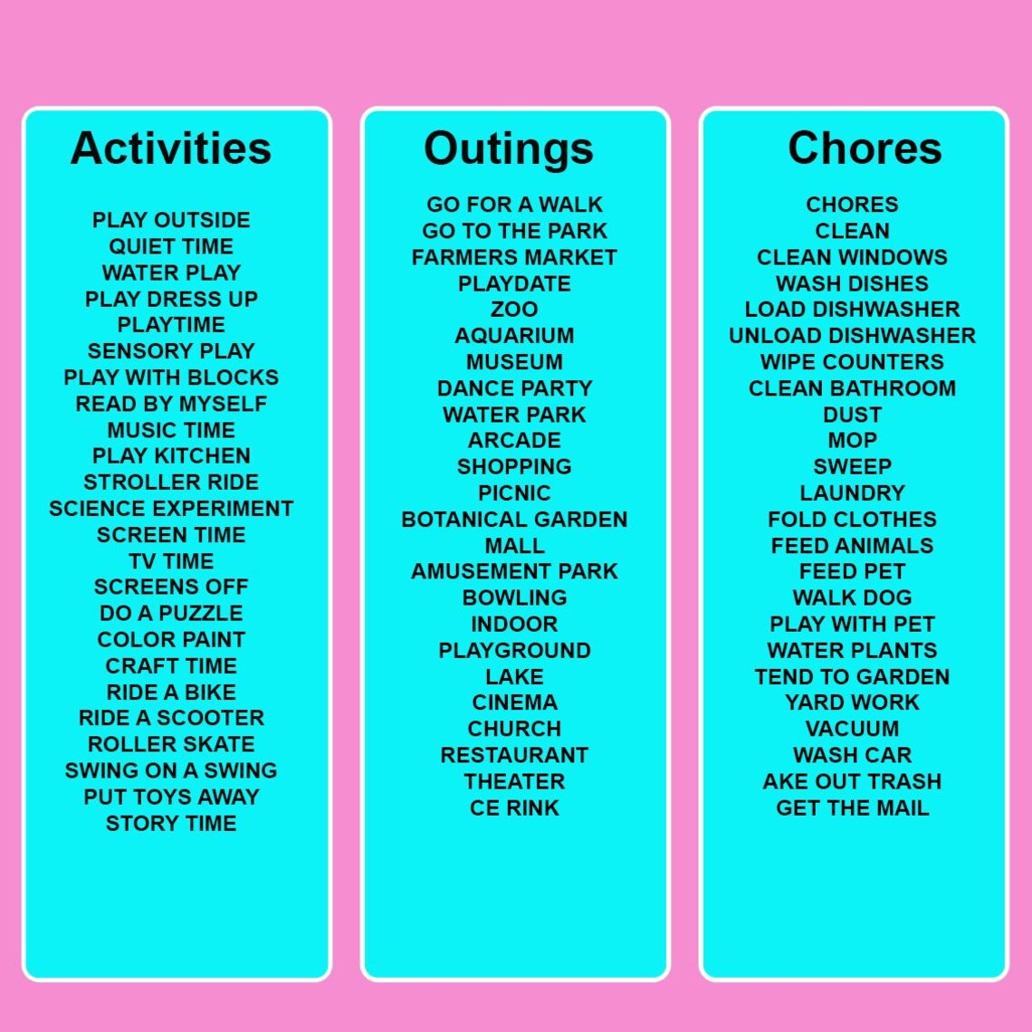 PECS Communication Cards for Girls: Visual Schedule (printable PDF) - Etsy