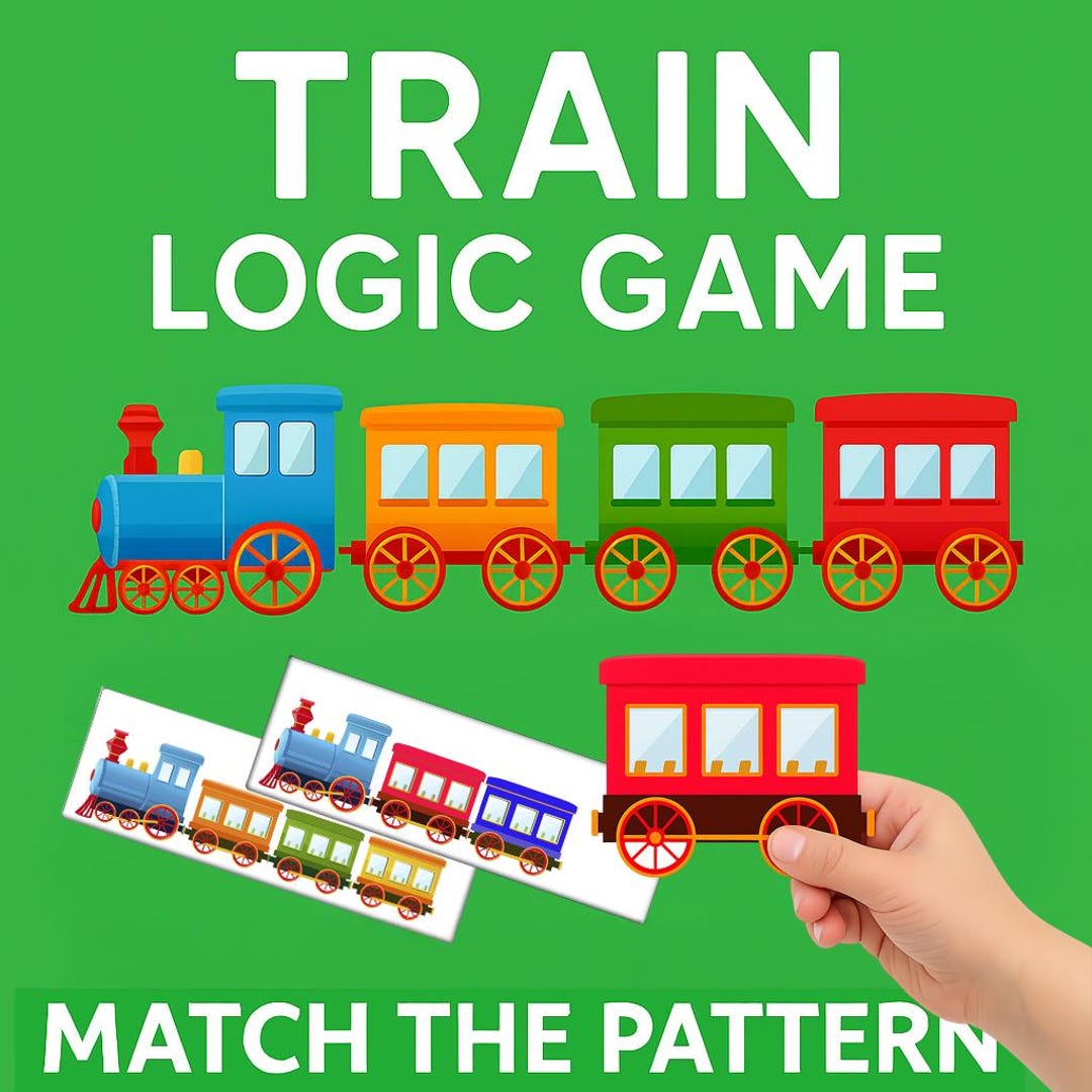 Printable Train Color Matching Game | Velcro Train Activity for ...